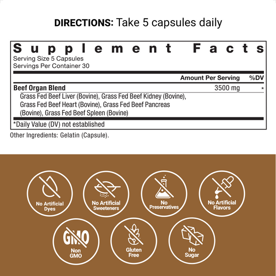 Primal Origins Beef Organs - Force Factor
