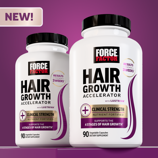Force Factor Hair Growth Accelerator Soft Chews, Hair Growth Vitamins ...