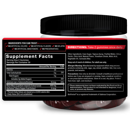 Black Maca Gummies - Force Factor